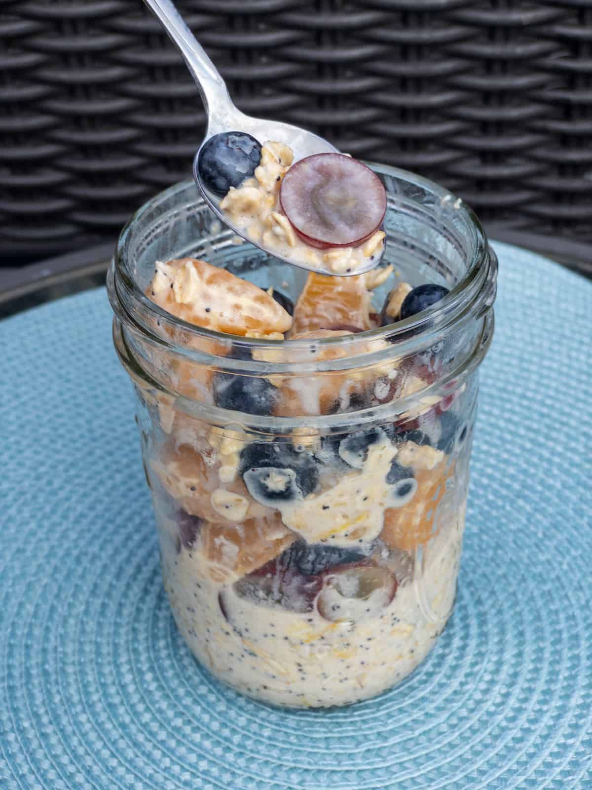 Fruit Salad Overnight Oats - Green Circle Kitchen